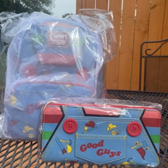 Bags | Loungefly Childs Play Chucky Horror Mini Backpack Wallet | Poshmark
